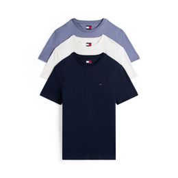 Tommy Jeans T-Shirt &raquo;TJM XSLIM 3 PACK TEE&laquo; Mit Rundhalsausschnitt Ecru/Dark Night Navy/Blue Moment L L 3er Pack Rundhalsshirt von Tommy Jeans