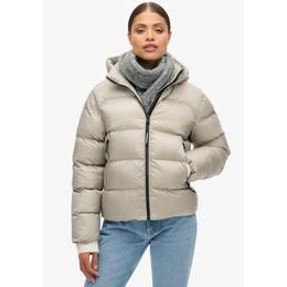 Superdry Steppjacke »HOODED LUXE SPORTS PUFFER« mitKapuze Oyster Cream Sheen XS XS Moderne Pufferjacke von Superdry