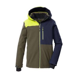 Killtec Skijacke »KSW 443 BYS SKI JCKT« wind- u wasserdicht, atmungsaktiv, Schneefang, Innen-Fleece olivgrün 128 128 Skijacke für Jungen mit...