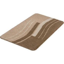 Kleine Wolke Badematte &raquo;Viola&laquo; H&ouml;he 20 mm rutschhemmend beschichtet fu&szlig;bodenheizungsgeeignet Badteppich, modernes Design, waschbar taupe...