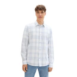 Tom Tailor Denim Karohemd mit Karo Muster white blue check XL - N-Gr N-Gr XL Kariertes Hemd von Tom Tailor Denim