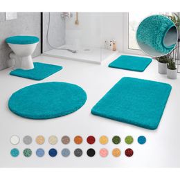 Kleine Wolke Badematte &raquo;RELAX&laquo; H&ouml;he 30 mm rutschhemmend beschichtet fu&szlig;bodenheizungsgeeignet Badteppich, Uni Farben, rechteckig, rund & als Set erh&auml;ltlich blau 