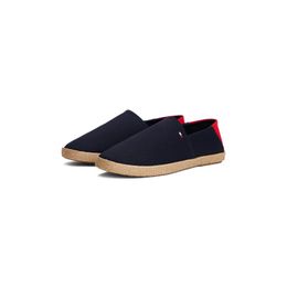Tommy Hilfiger Slipper »HILFIGER ESPADRILLE CORE TEXTILE«, Schlupfschuh, Espadrilles, Sommerschuh, Kontrastbesatz an der Ferse dunkelblau-rot 42 42...