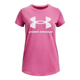 Under Armour T-Shirt »LIVE SPORTSTYLE GRAPHIC SHORT SLEEVE« pink edge XL XL Der superweiche Baumwollmix bietet den ganzen Tag lang Tragekomfort