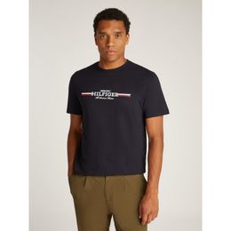 Tommy Hilfiger Rundhalsshirt »HILFIGER CHEST STRIPE TEE« Desert Sky XXL XXL T-Shirt von Tommy Hilfiger