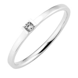 OROLINO Fingerring &raquo;585 Gold mit Brillant 0, 04ct.&laquo; wei&szlig; 060 (19,1) Edler Damen-Ring aus echtem 585 Gold