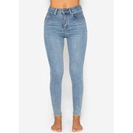 SASSYCLASSY Highwaist Skinny Jeans in Hellblau | Gr.: 40