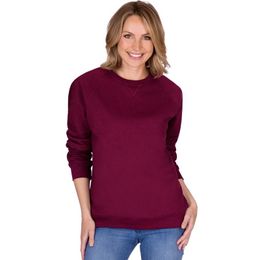 TRIGEMA Sweatshirt &raquo;Sweatshirt mit angerauter Innenseite&laquo; chianti-melange L L Sweat-Qualit&auml;t