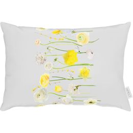 Apelt Dekokissen &raquo;6403&laquo; Kissenh&uuml;lle mit F&uuml;llung, 1 St&uuml;ck grau Baumwolle, Polyester