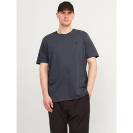 Jack & Jones PlusSize Jack & Jones Plussize Damen Jack & Jones PlusSize T-Shirt &raquo;JJEPAULOS TEE SS CREW NECK NOOS PLS&laquo; mit Logo Stickerei grau 6XL