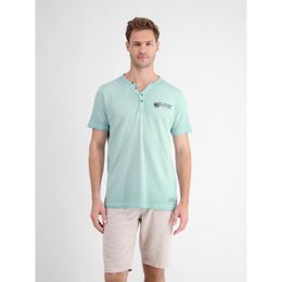 Lerros Henleyshirt »Serafino für Herren in sportlicher Optik« COASTAL SEA BLUE XXL XXL Gewaschenes T-Shirt