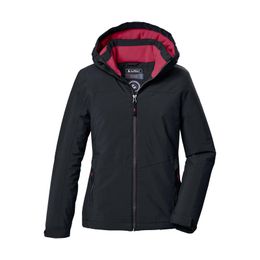 Killtec M&auml;dchen Funktionsjacke &raquo;KOW 352 GRLS JCKT&laquo; Wasserdichte M&auml;dchenjacke mit Kapuze, warmem Fleece und Kinnschutz schwarz 128