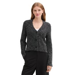 Tom Tailor Cardigan in Melange Optik salt and pepper L (40) L (40) Cardigan von Tom Tailor