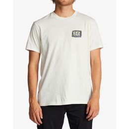 Billabong T-Shirt »Crayon Wave« Off White S S Stoff: BaumwollStoff [160 g/m2]