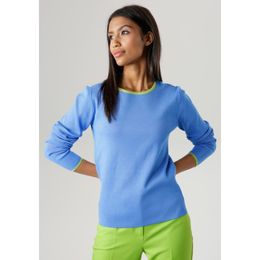 Aniston Selected Damen Aniston SELECTED Strickpullover mit kontrastfarbenen Streifen bunt 40