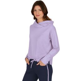 TRIGEMA Sweatshirt »Dünner Kapuzenpullover« flieder M M 1/1 lange Hose