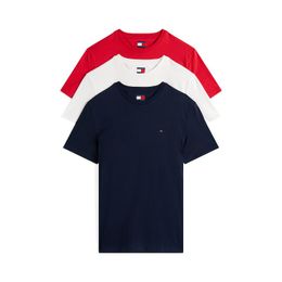 Tommy Jeans T-Shirt »TJM XSLIM 3 PACK TEE« Mit Rundhalsausschnitt Ecru/ Dark Night Navy/ Saphire Red XXL XXL 3er Pack Rundhalsshirt von Tommy Jeans