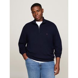 Tommy Hilfiger Big & Tall TOMMY HILFIGER BIG & TALL Troyer &raquo;BT-PIMA ORG CTN CASHMERE ZMOCK-B&laquo; Gro&szlig;e Gr&ouml;&szlig;en Desert Sky XXL XXL Pullover von Tommy Hilfiger Menswear