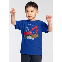 Kidsworld Jungen Kidsworld T-Shirt &raquo;f&uuml;r kleine Jungen&laquo; Kurzarm, Basic-Passform, bedruckt mit Statements/Spr&uuml;chen blau 92/98