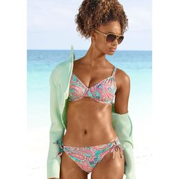 Venice Beach Bügel-Bikini-Top »Paislee«, bedruckt, verstellbare Doppelträger, herausnehmbare Softcups, Mix-Kini mint-bedruckt 38 - Cup B Cup B 38...