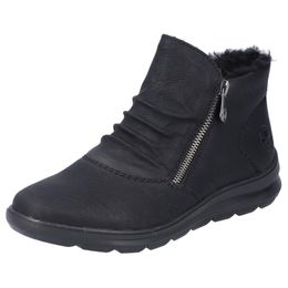 Rieker Damen Winterboots , Stiefelette, Warmfutter, Boots mit herausnehmbarer Textilsohle schwarz 43
