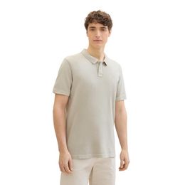Tom Tailor Denim Poloshirt aus reiner Baumwolle und mit Logo-Stickerei light dove grey M M Basic Poloshirt von Tom Tailor Denim