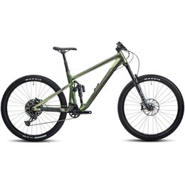 GHOST Mountainbike &raquo;Riot AM AL Universal&laquo; 12 Gang SRAM GX Eagle Schaltwerk Kettenschaltung f&uuml;r Damen und Herren, Kettenschaltung grau-olivgr&uuml;n