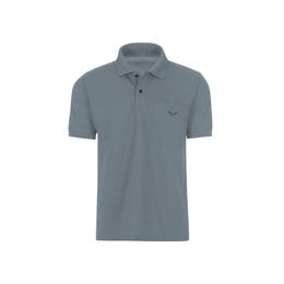 TRIGEMA Poloshirt »Polohemd mit Brusttasche« 1 Stk. tlg. steingrau XL XL DELUXE-Piqué-Qualität