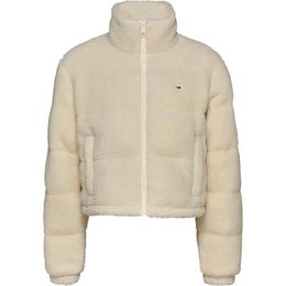 Tommy Jeans Kurzjacke &raquo;TJW CRP TEDDY ESSENTIAL PUFFER&laquo; in Cropped Form ancient white L (40) L (40) Teddy-Jacke von Tommy Jeans