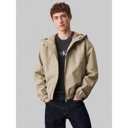 Calvin Klein Jeans Allwetterjacke &raquo;TECHNICAL JACKET&laquo; mit Kapuze Logodruck, Eingriffstaschen Nordic Dust S S Jacke von Calvin Klein Jeans Menswear