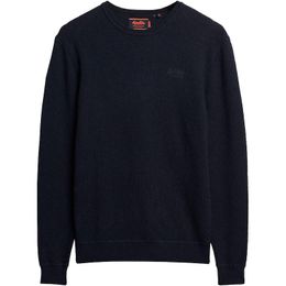 Superdry Rundhalspullover »ESSENTIAL SLIM FIT CREW JUMPER« Carbon Navy Marl 3XL 3XL Modischer Basic Pullover von Superdry