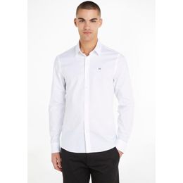 Calvin Klein Businesshemd &raquo;STRETCH POPLIN SLIM SHIRT&laquo; mit Logo auf der Brust bright white 3XL - N-Gr N-Gr 3XL Hemd von Calvin Klein