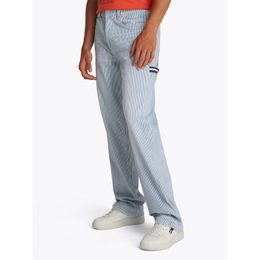 Tommy Jeans Herren Loose-fit-Jeans &raquo;Jamie Loose Straight&laquo; fein gestreift blau 34, L&auml;nge 32