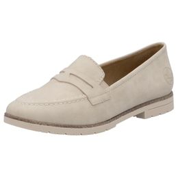 Rieker Slipper Business Slipper, Mokassin, Schlupfschuh mit profilierter Laufsohle creme 39 39 Slipper mit kleinen Stretcheinsätzen, zum Schlupfen