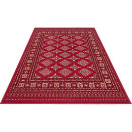 NOURISTAN Teppich &raquo;Sao Buchara&laquo; rechteckig 9 mm H&ouml;he Kurzflor, Orientalisch, Teppich, Modern, Wohnzimmer, Flur, Esszimmer rot Obermaterial: 100%...