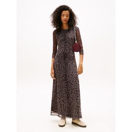 Tommy Jeans Jerseykleid &raquo;TJW AOP MESH MIDI DRESS EXT&laquo; Leopard Aop L (40) - N-Gr N-Gr L (40) Meshkleid von Tommy Jeans