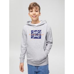 Jack & Jones JACK & JONES JUNIOR Kapuzensweatshirt &raquo;JJCOLTON SWEAT HOOD JNR&laquo; White Melange 140 140 Sweater von Jack & Jones Junior f&uuml;r Jungen
