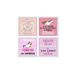 H&ouml;ffner 4er-Set eckige Magnete Unicorns &raquo; H&ouml;ffner