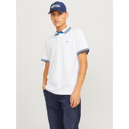Jack & Jones JACK & JONES Poloshirt »JJEPAULOS POLO SS NOOS« mit Logo Stickerei White Detail:NEON L L Herren-Poloshirt von Jack & Jones