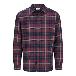 Jack & Jones PlusSize JACK & JONES PLUSSIZE Langarmhemd &raquo;JJJOSHUA FALL FLANNEL SHIRT LS PLS&laquo; Vineyard Wine 6XL - N-Gr N-Gr 6XL Cooles Hemd von Jack & Jones Plus Size
