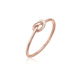 Elli Premium Fingerring &raquo;Knoten Knot Trend Symbol Modern Basic 750 Ros&eacute;gold&laquo; Rosegold 58 mm Trendiger Knoten Ring aus feinem 750 Ros&eacute;gold