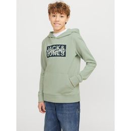 Jack & Jones JACK & JONES JUNIOR Kapuzensweatshirt &raquo;JJCOLTON SWEAT HOOD JNR&laquo; Iceberg Green 164 164 Sweater von Jack & Jones Junior f&uuml;r Jungen