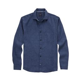 OLYMP Herren OLYMP Leinenhemd &raquo;OLYMP Hemd Casual - Leinen&laquo; blau M, N-Gr