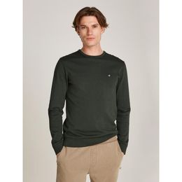 Calvin Klein Rundhalspullover »COTTON SILK BLEND CN SWEATER« mit Logoprägung Midnight Forest XXL XXL Pullover von Calvin Klein Menswear