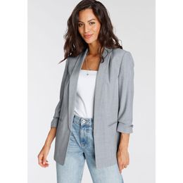 Laura Scott Damen Longblazer mit gerafften &Auml;rmeln grau 34