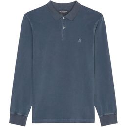 Marc O'Polo MARC O'POLO Langarm-Poloshirt, im Washed-Look dark navy XXL XXL Polokragen schützt den Nacken vor Sonne beim Sport