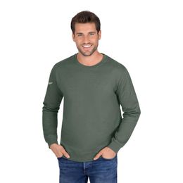 TRIGEMA Sweatshirt &raquo;Sweatshirt&laquo; khaki-melange S S Sweat-Qualit&auml;t