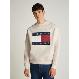 Tommy Jeans Sweatshirt &raquo;TJM MELANGE FLAG CREW&laquo;, mit gro&szlig;em Logo Oat Marl L L Sweatshirt von Tommy Jeans