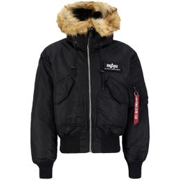 Alpha Industries Bomberjacke »45P Hooded Custom« mit Kapuze black/reflective XL XL Coole Bomberjacke von Alpha