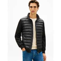 Tommy Hilfiger Damen Steppjacke &raquo;MIX MEDIA mit Stehkragen&laquo; unifarben, casual, regular fit, Baumwollmix schwarz XXL